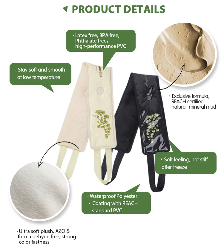 Physical Therapy Natural Clay Series Long Ice Neck Wrap With Strap ...