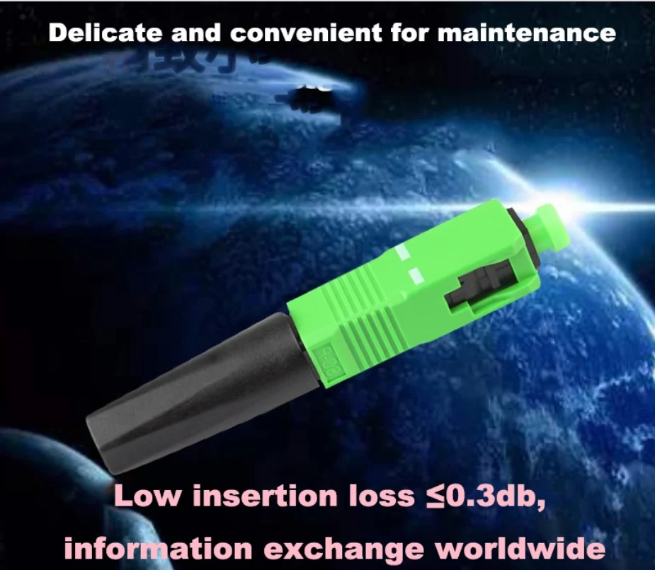 Low Insert Loss Sc/apc Upc Fast Connector For Ftth Drop Cable Fiber ...