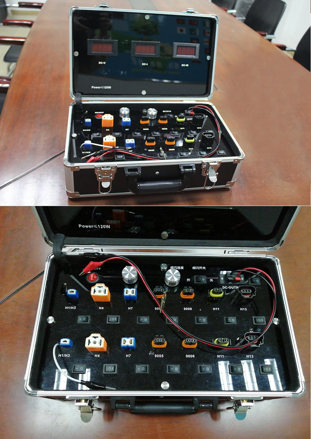 Auto Lamp Tester Universal Sockets H1 H3 H4 H7 H11 H13 9005 9006 9012 ...