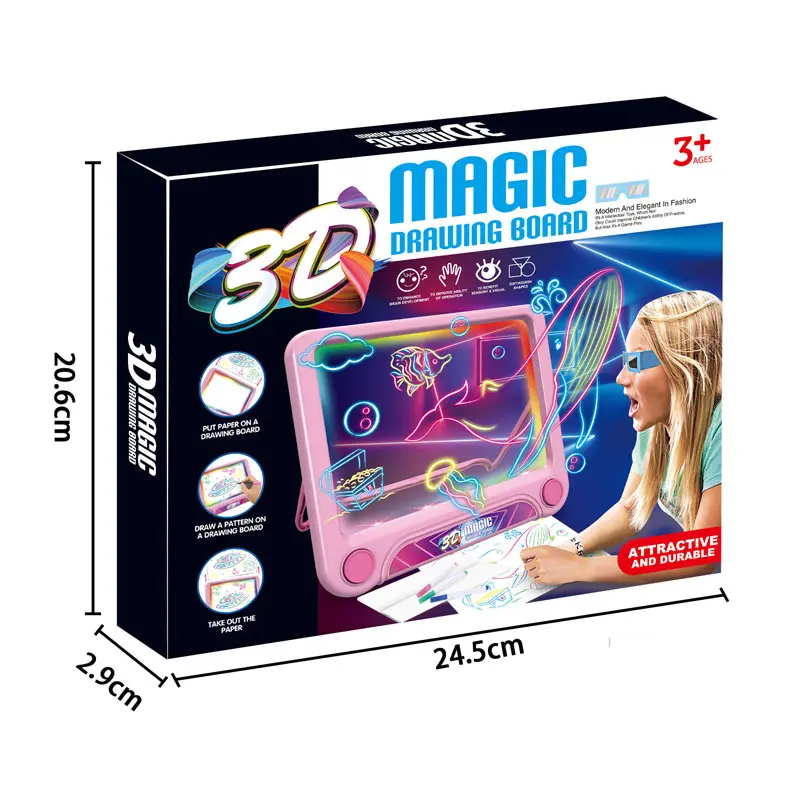 Ept Bo 3d Kids Drawing Machine Magic Writing Led Board Children Light ...
