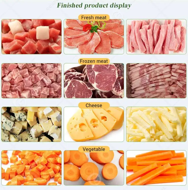 Chicken Breast Cube Equipment 500kg Frozen Ham Beef Dice Cutter Machine ...
