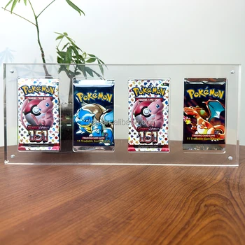 Tcg Custom Clear Acrylic Pokemon Booster Pack 151 Case With Magnetic ...