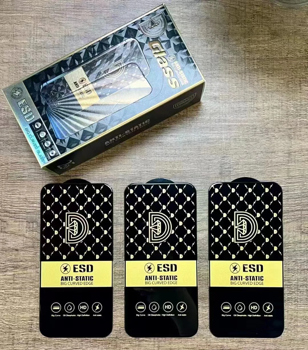 2.5d Silk Print Anti Static Screen Protector For Iphone 14 14 Pro 14 ...