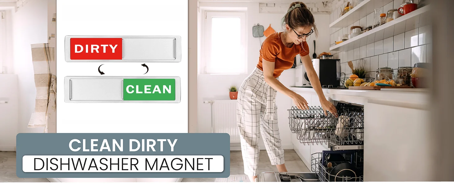 Clean Dirty Indicator For Dishwasher Zerodeko Dishwasher Magnet Sign ...