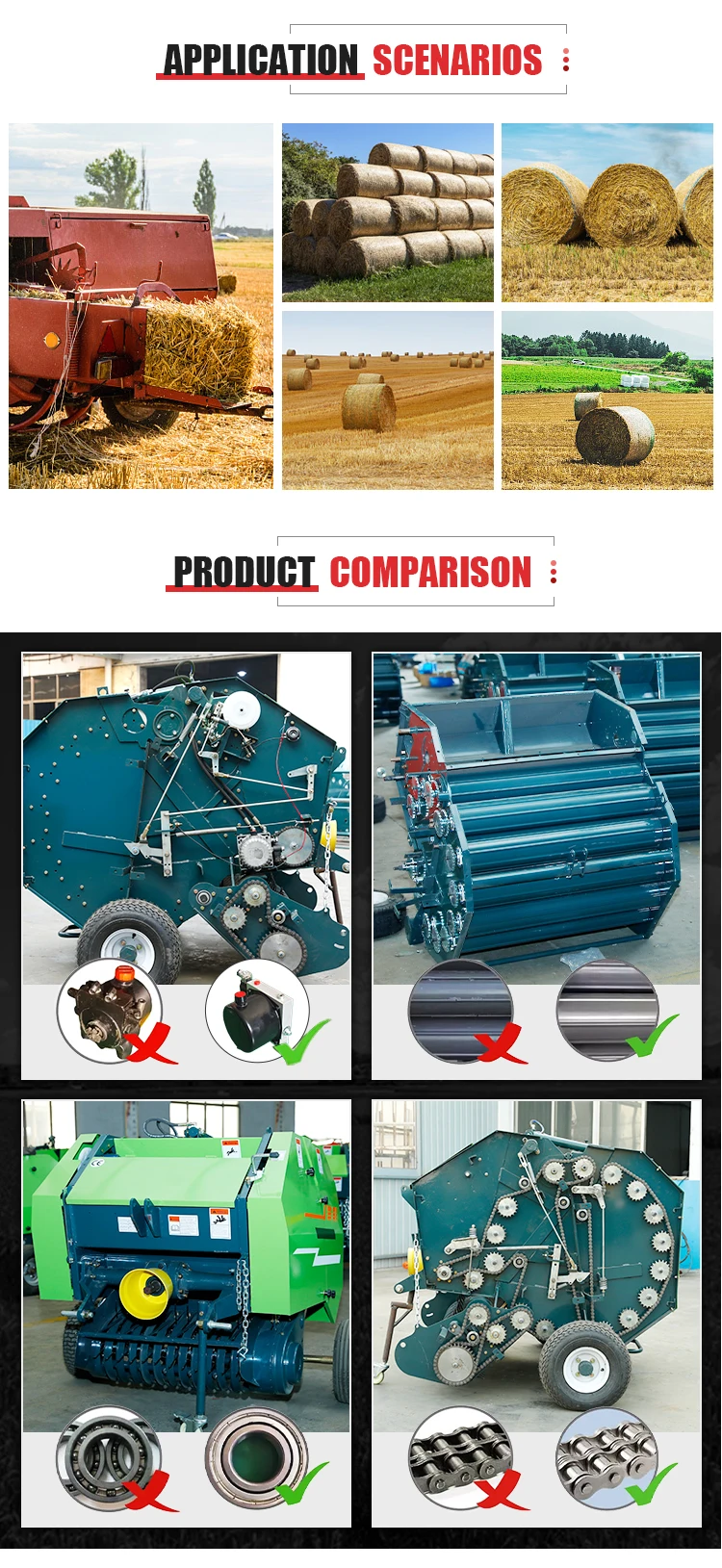 Mini Farm Equipment Pine Straw Baler Mini Walk Behind Pine Straw Hay ...