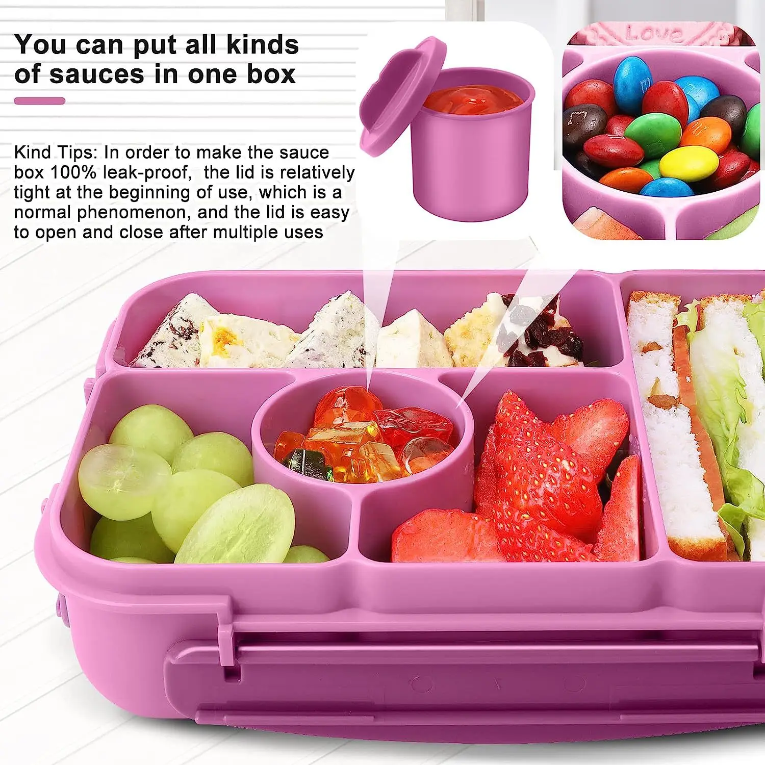 Hot Sales Modern American Style Portable Bento Lunch Box for Kids Leak ...