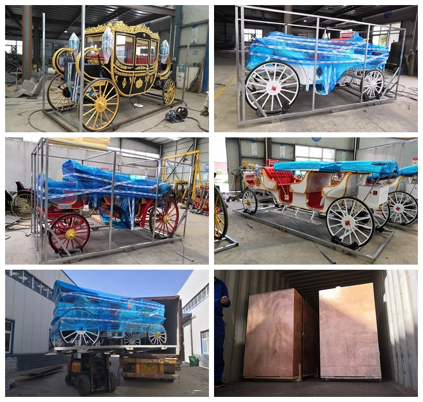 Outdoor Luxury Cinderella Pumpkin Horse Carts Wedding Horse Drawn ...