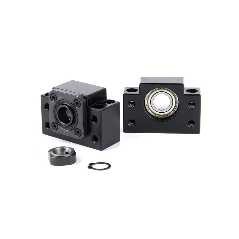 Fixed Side+floated Side Ball Screw End Supports Bearing Block Bk10 Bf10 - Buy Ball Screw Bracket ...