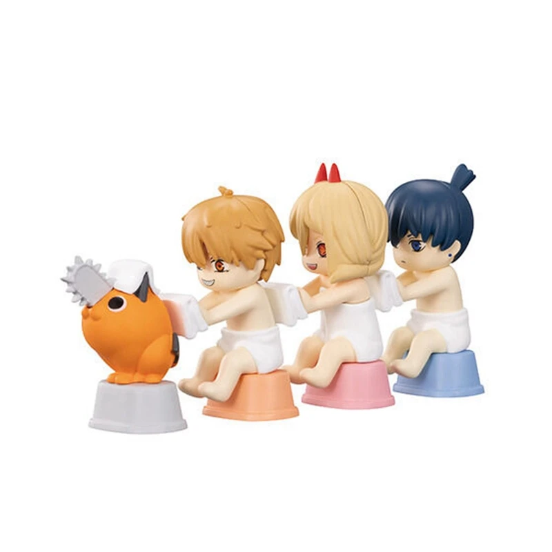 Anime Chainsaw Man Denji Figure Bath Bathroom Pochita Power Makima ...