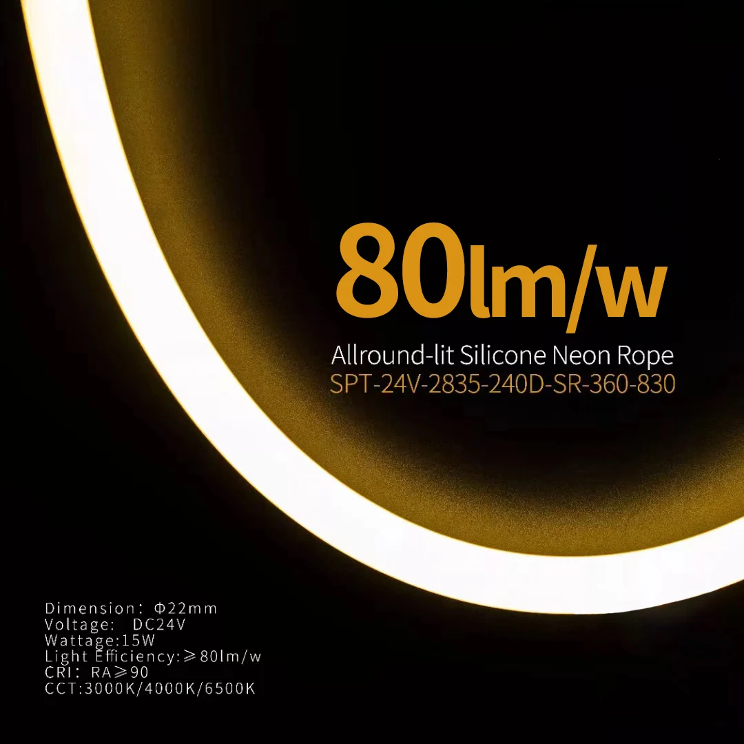 Cri 90 Neon Led 12V 24V Flex Strip Lights - Durable & Bright