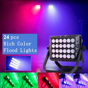 Outdoor Flood Lighting 24x15w Waterproof Rgbwa+uv 6in1 Led City Color ...