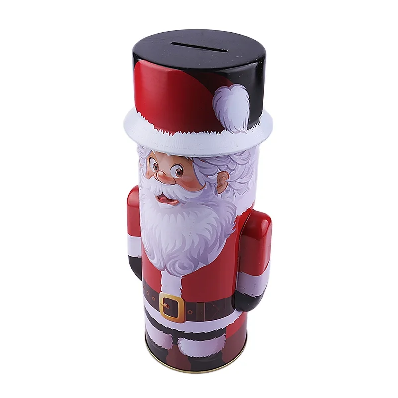 Santa Claus Shaped Tin Box For Gift Packaging Tin Can Christmas Metal ...