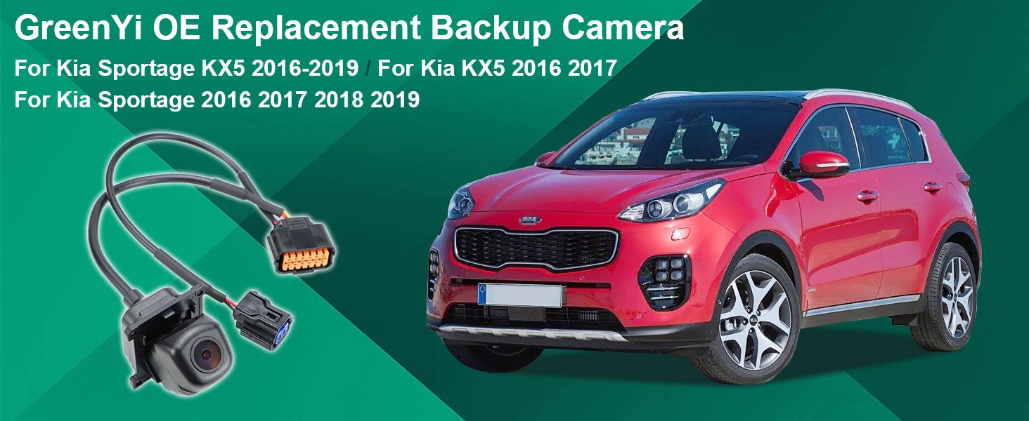GreenYi Rear View Backup Compatible Camera for Kia Sportage KX5 2016-2019 Parking Assist Camera ...