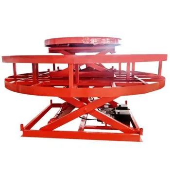 Two Layers Hydraulic Scissor Lift Turntable Stage Platform Revolving ...