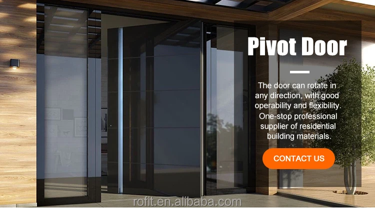 Customized Villa Luxury Solid Wood Exterior Door Main Entrance Pivot ...