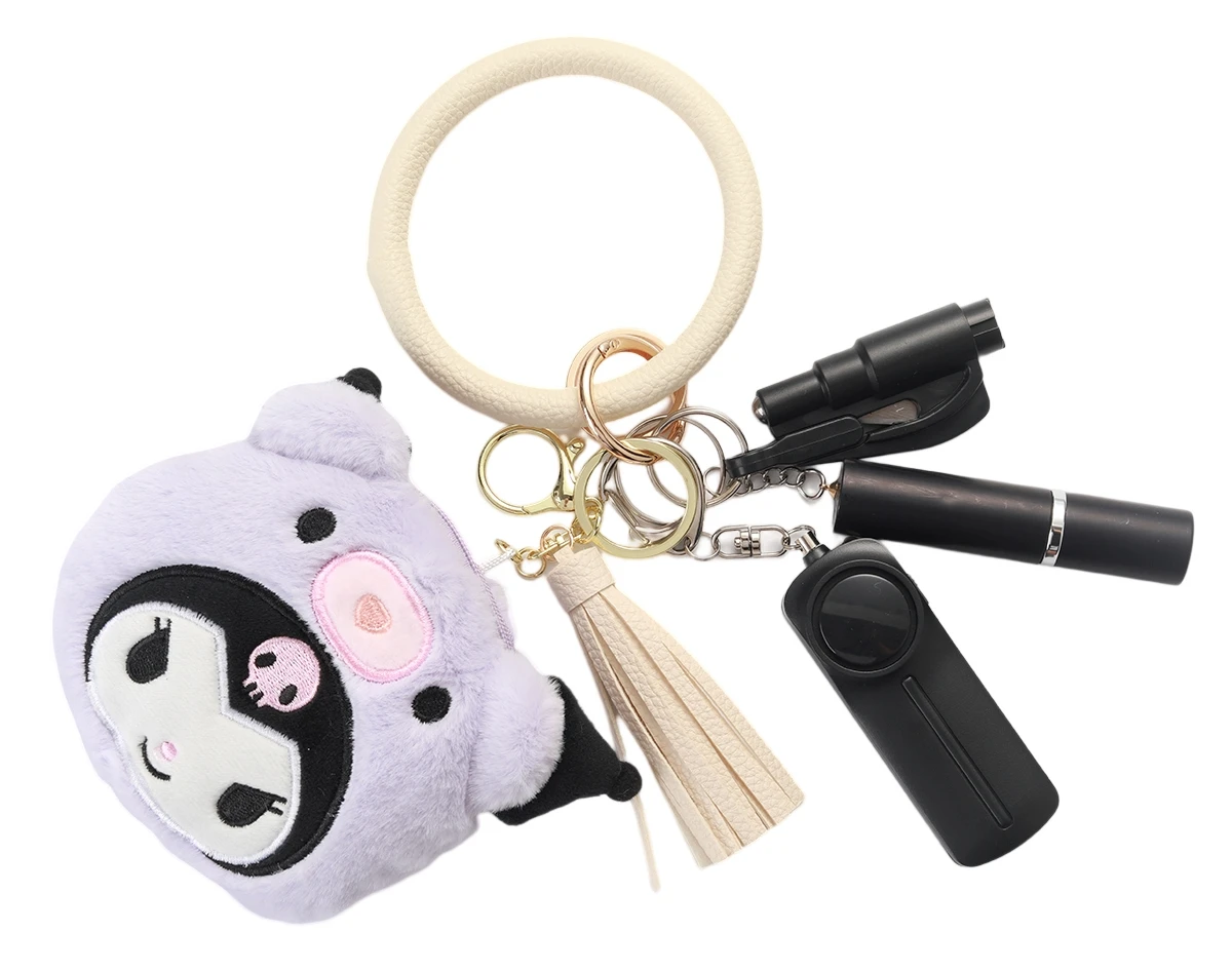 Custom Self Defense Bracelet Keychains Set Cute Plush Bag Spray ...