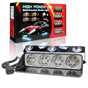 24-led Auto Car Windshield Warning Beacon Lights Emergency Strobe ...