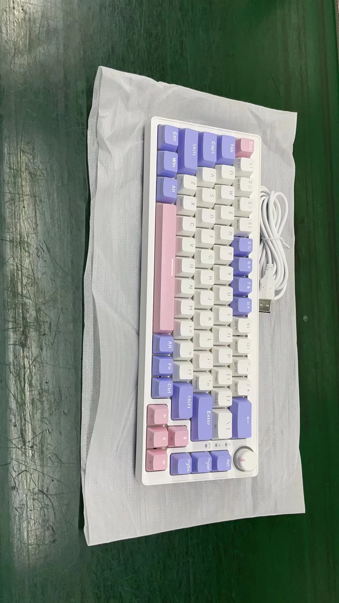 90% Keyboard 94 Keys Hot Swappable Blue Red Switch Pbt Keycaps Computer ...