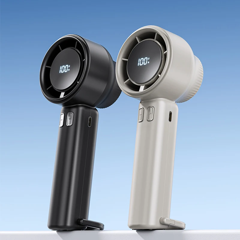 Outdoor 5000mah Handheld Portable Electric Fan High Speed Rechargeable ...