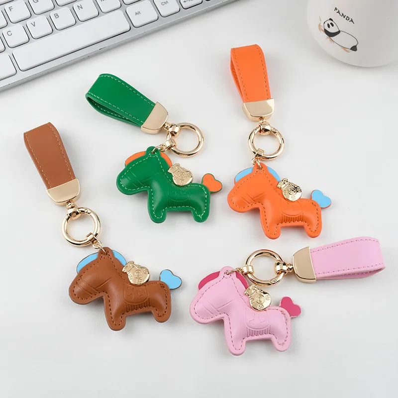 Leather Key Pendant Bulk Cartoon Handmade Pony Bag Adornment Female ...