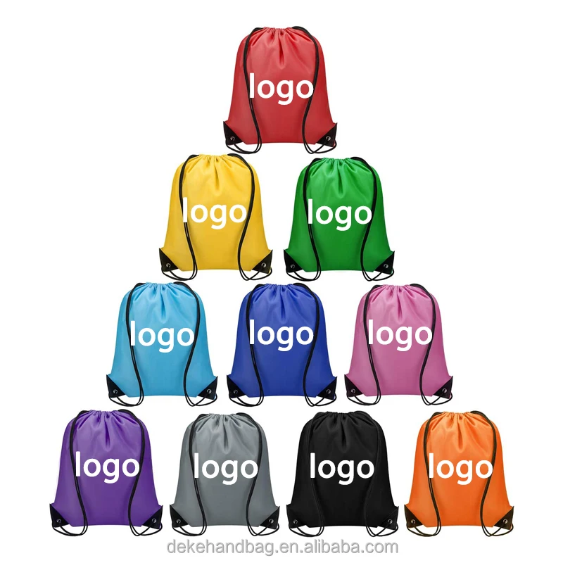 High Quality Custom Print Logo Waterproof Drawstring Bag