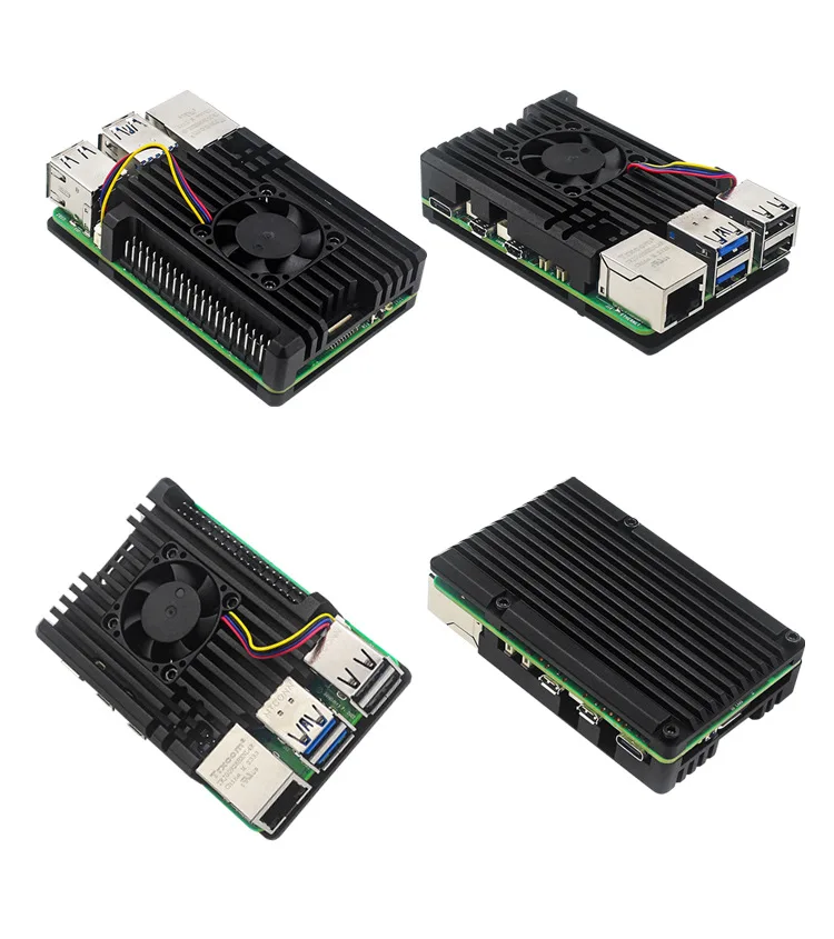 Raspberry Pi 5 Aluminum Alloy Shell Passive Cooling Optional Pwm Fan Metal Case For Raspberry Pi ...