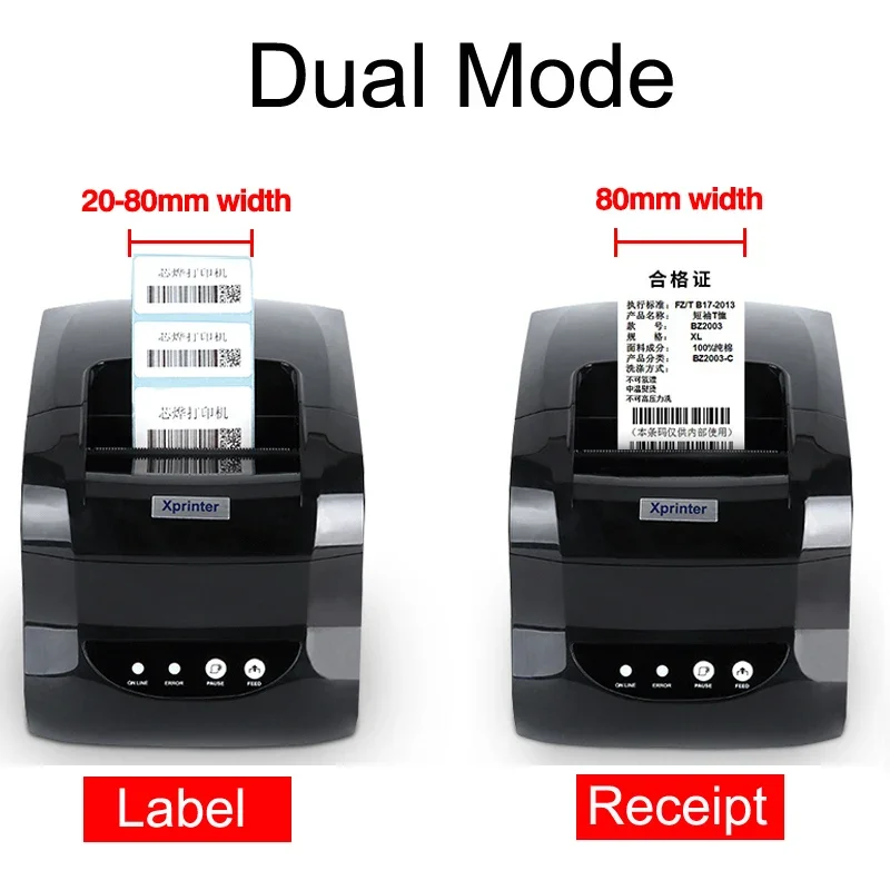 Thermal Barcode 80mm Receipt 3 Inch Label Printer Usb Bt Mini Ticket ...