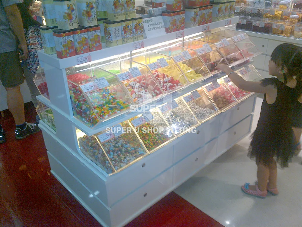 Customized Clear Bin Acrylic Display Candy Box Case