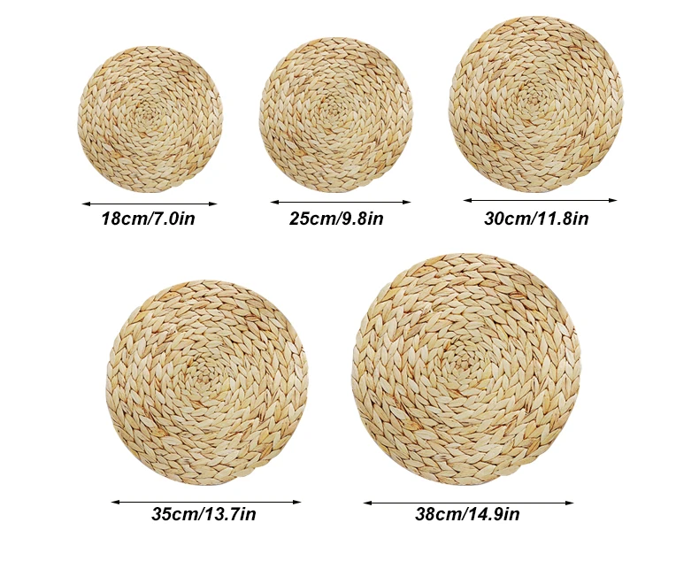 Luxury Dining Tischset Wicker Seagrass Placemats Round Woven Individual ...