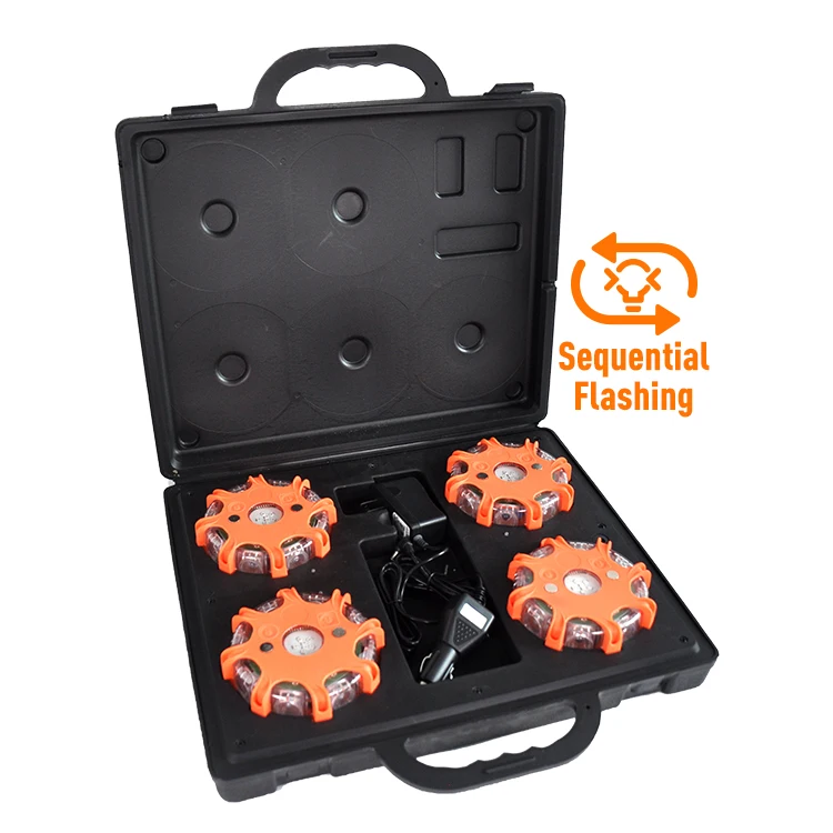 Alibaba.com: 4 Pack Rechargeable LED Traffic Flare Lights, Synchronized ...
