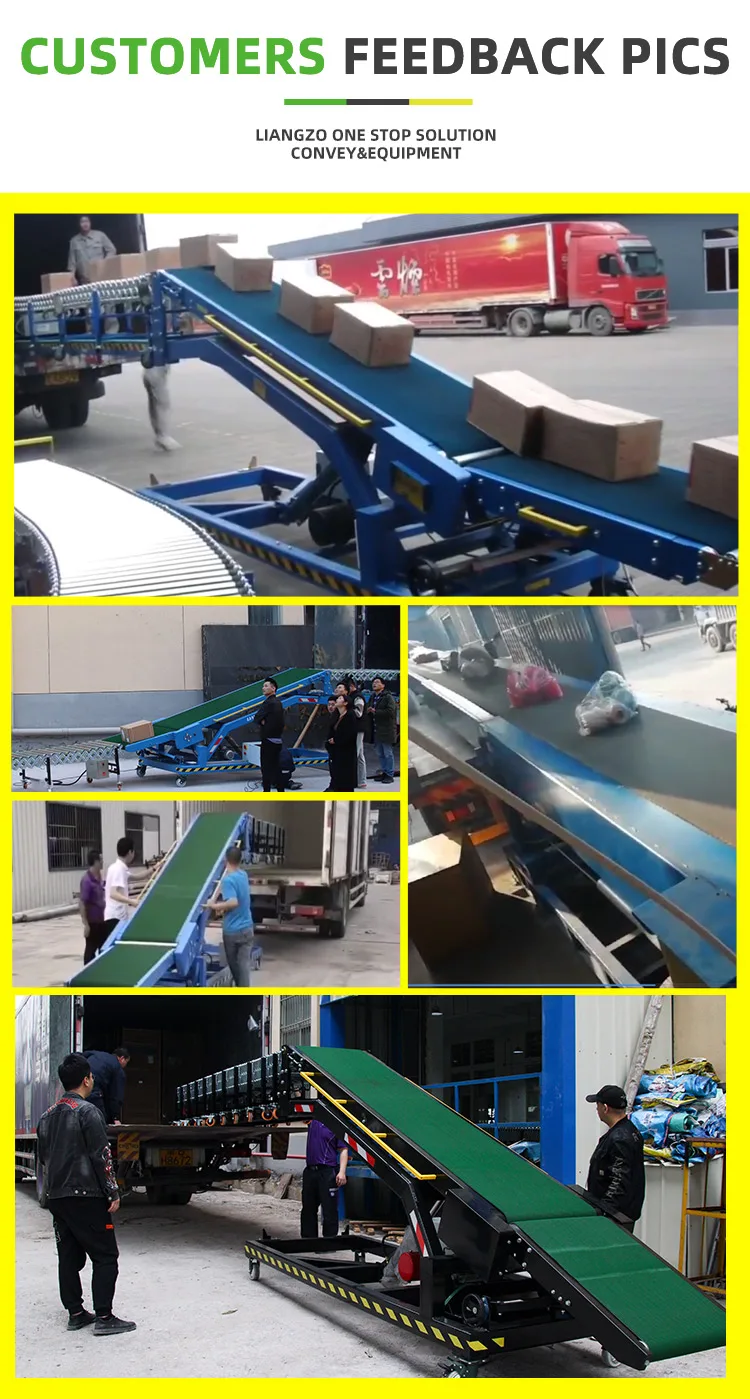 LIANGZO Adjustable Belt Conveyor for Truck Loading & Unloading ...