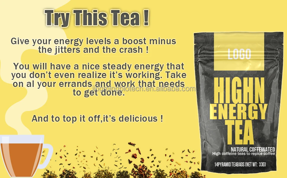 Customized Natural Herbal Tea - High Caffeine Energy Boost