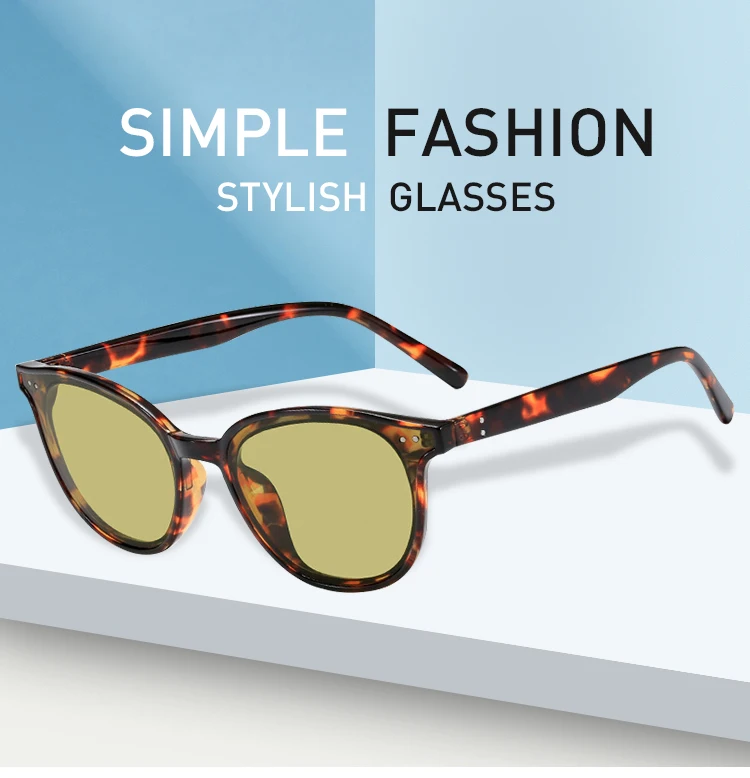 Retro Male And Female Myopia Eyeglass Frame Flat Mirror Art Plain Glass ...