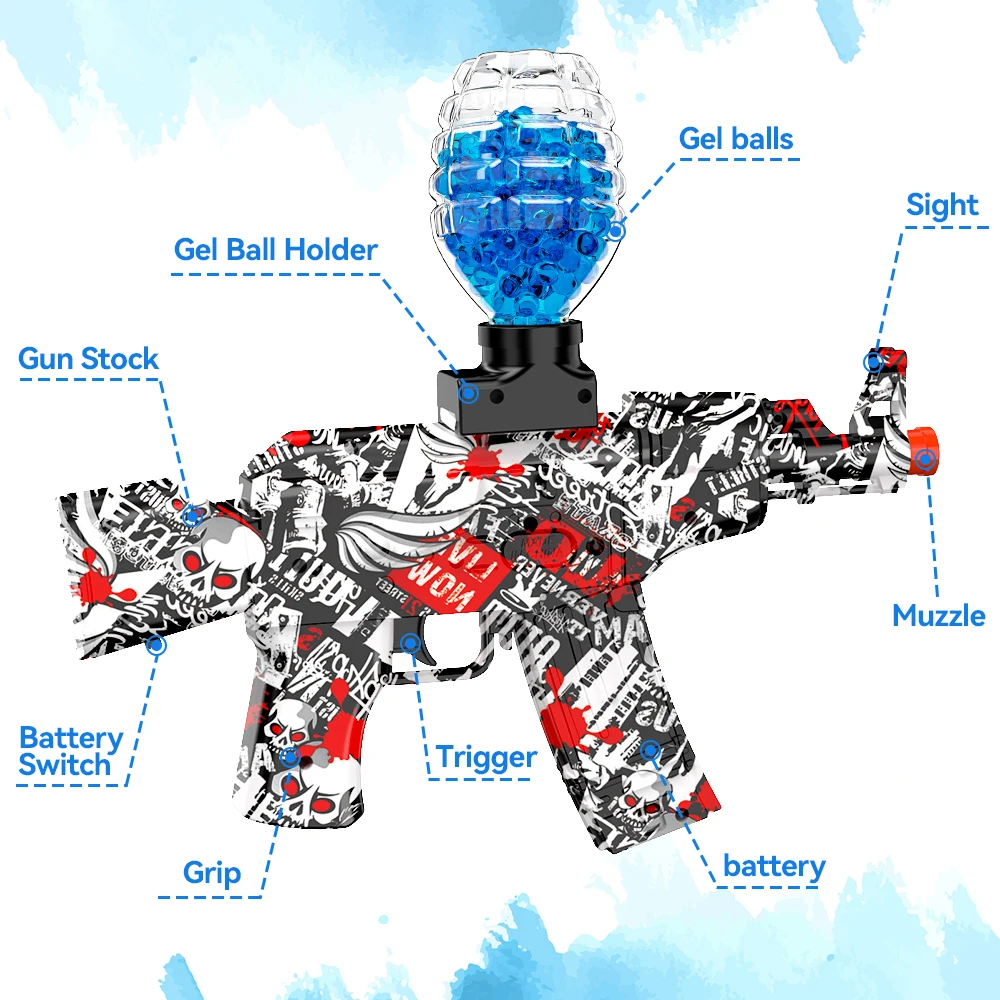 2023 Toy Airsoft Splat Gel Ball Gun Blaster Pistol Electric Rifle ...