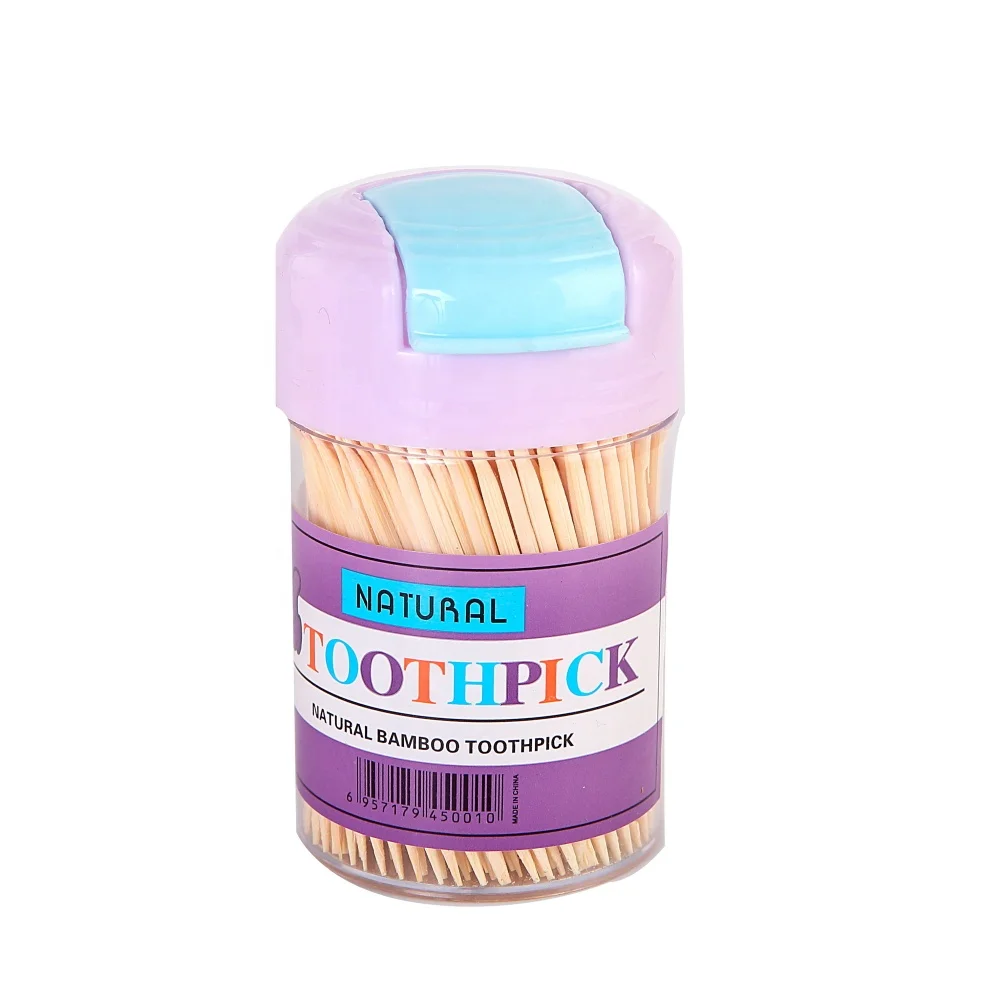 Chinese Bamboo Toothpicks Packed In Colorful Plastic Tooth Pick Bottle ...