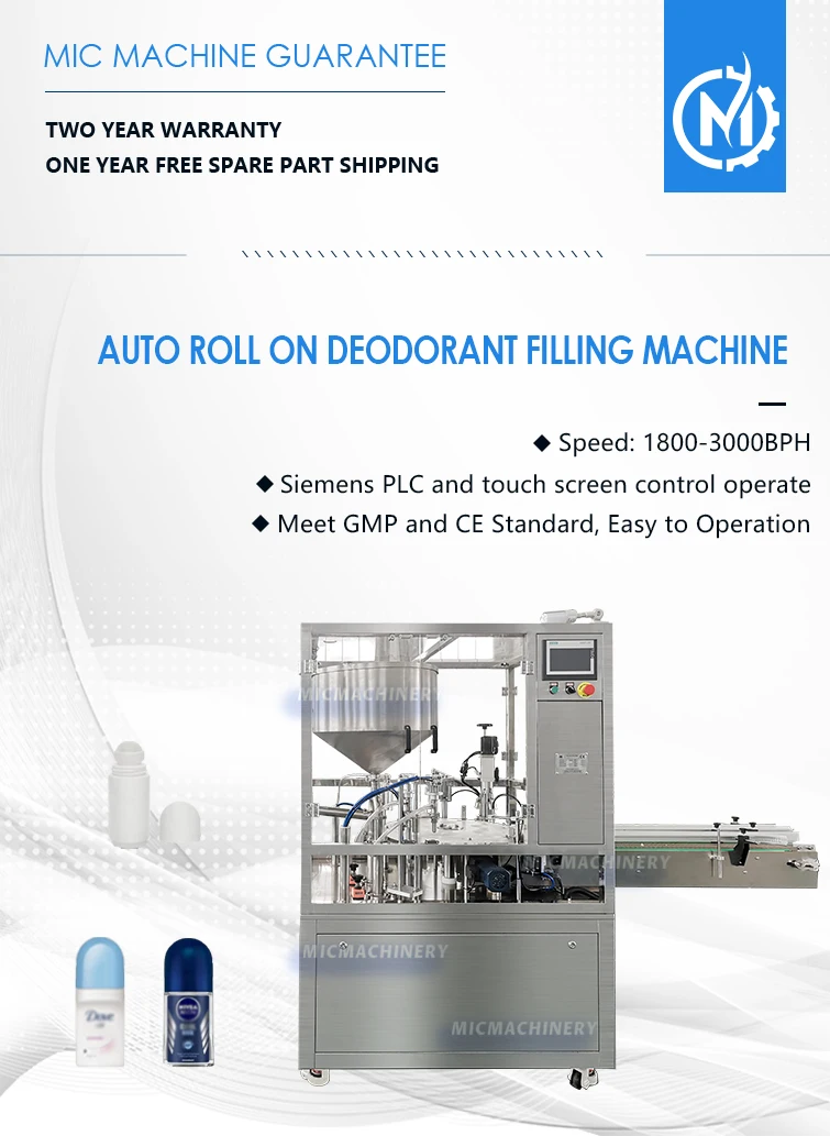 Automatic Natural Hot Top Fill Container Body Roll-on Stick Roll On ...