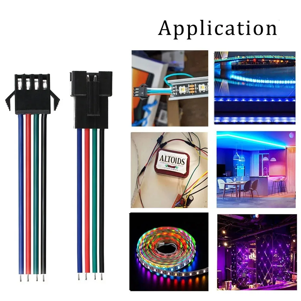 Customizable Jst Sm 3 Pin Led Light Male Female Plug Electrical Wire ...