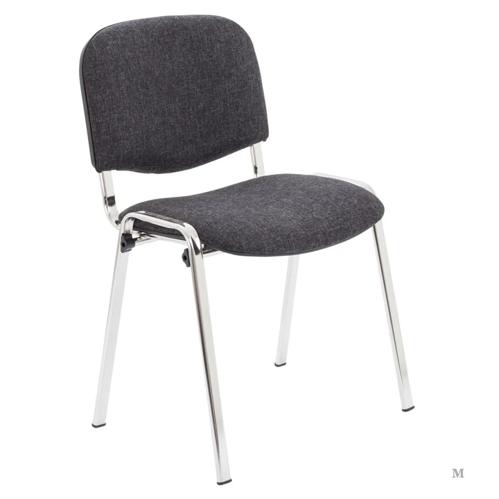 Multipurpose Stacking Chair Chrome Metal Legs Fabric Office Conference ...