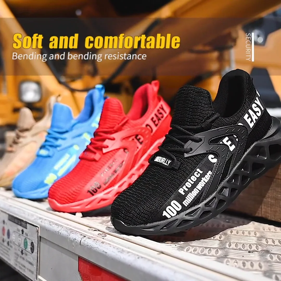 Factory Hot Salefor Men Sport Steel Toe Black Working Construction ...