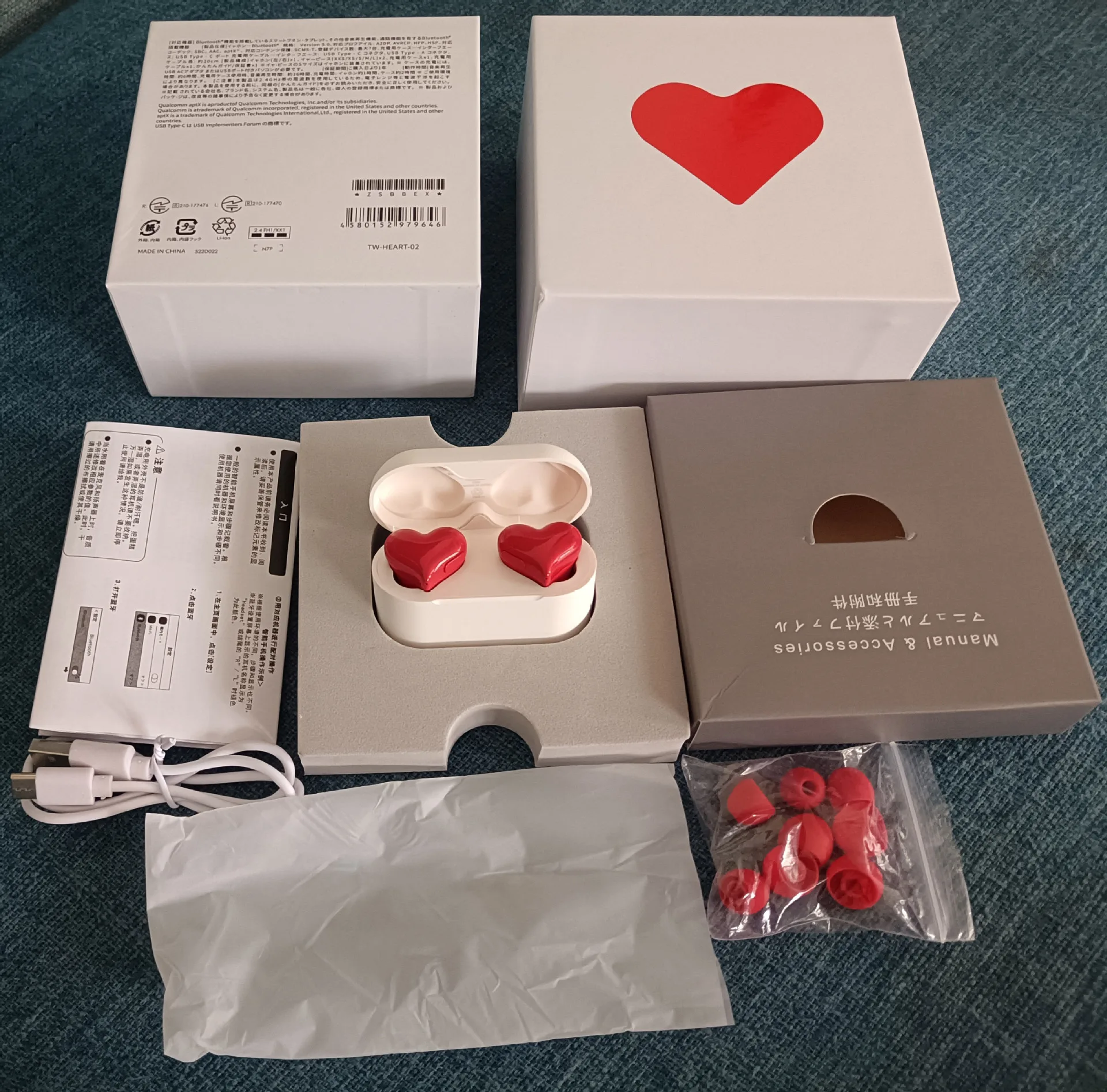 Top Sales Tws Bt5.3 Gift In-ear Wireless Heart Earbuds Cute Love Heart ...