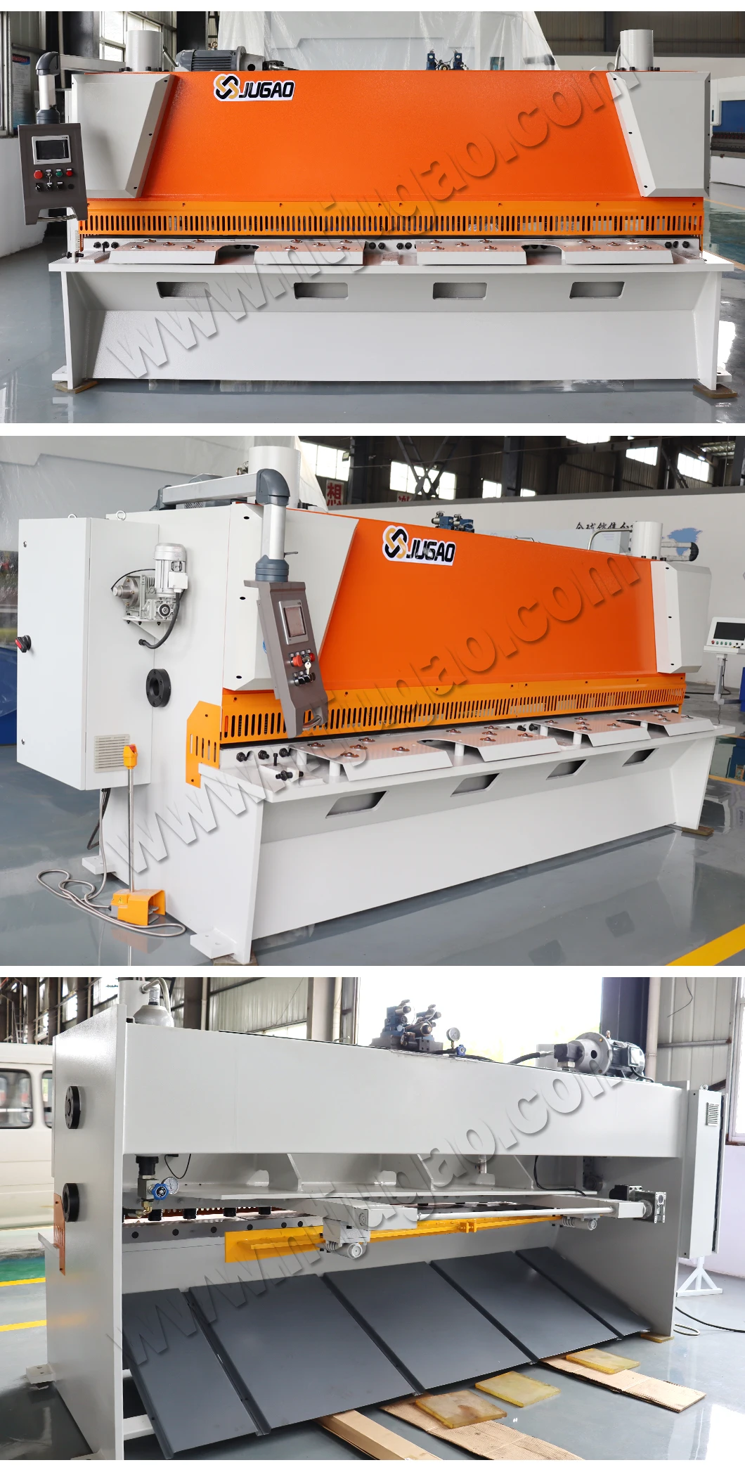 Hydraulic Guillotine Metal Shearing Machine With Pneumatic Back Support Guillotine Shears ...
