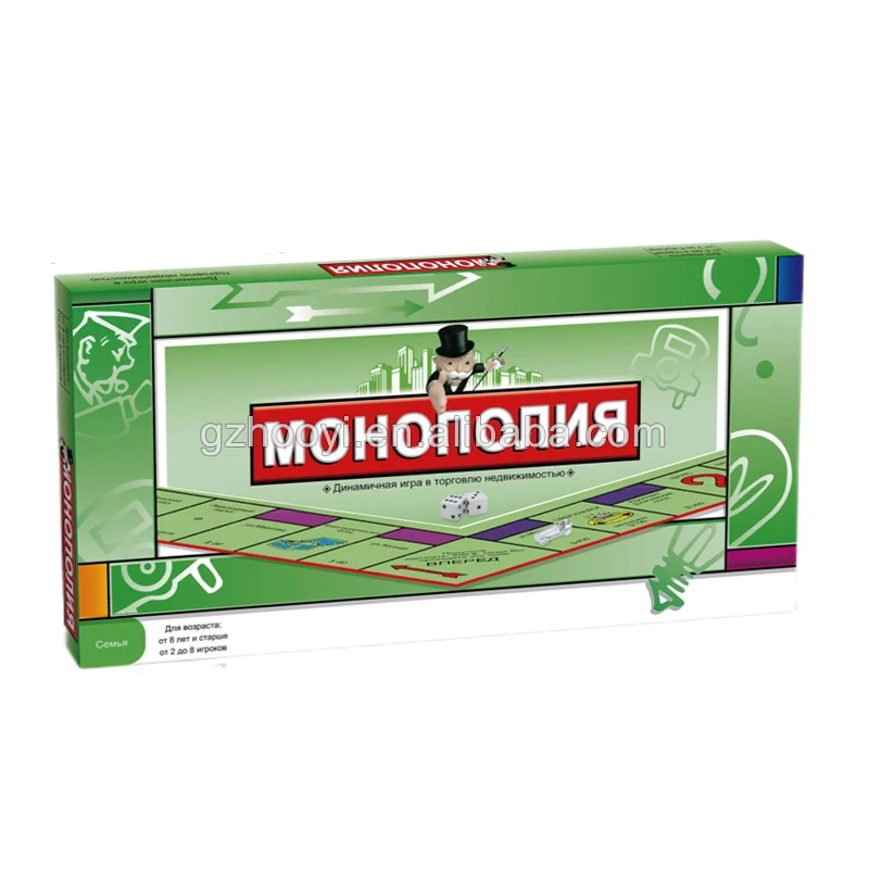 Russian Monopoly Table Game Classic Monopoly Board Game Play Set Toy ...
