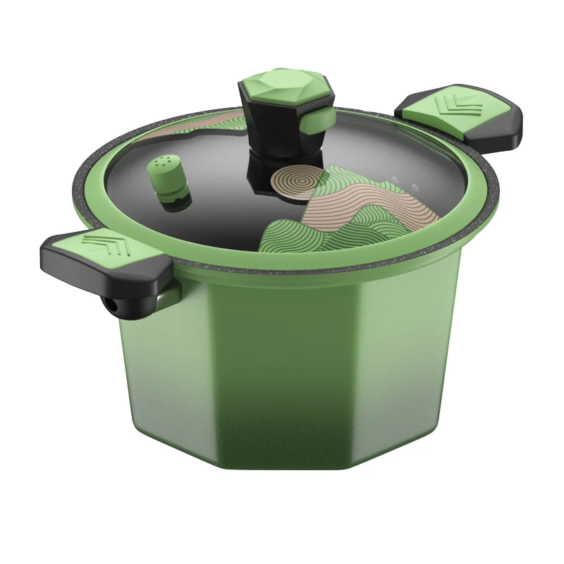 Micro Pressure Pot Maifan Stone Non Stick Cast Iron Soup Octagonal Pot ...