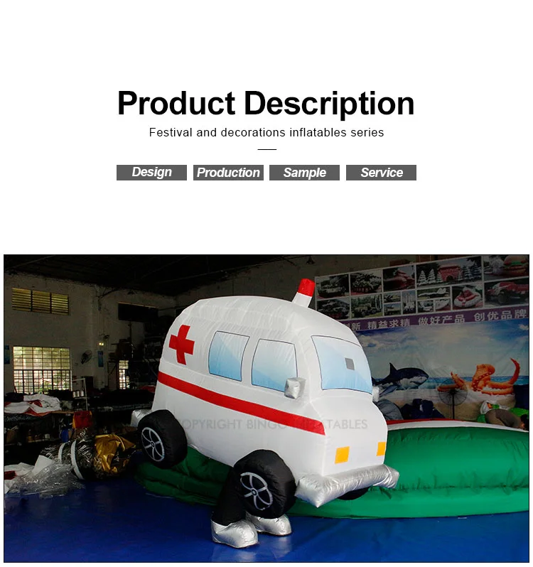 Bingo Parada Custom Advertising Inflatable Custom Walking Ambulance Car ...