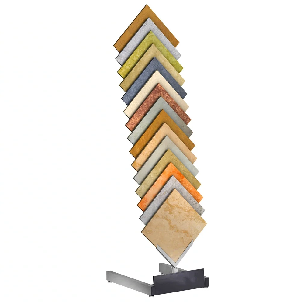 Floor Stand Simple Marble Glazed Slab Ceramic Tile Stone Display Rack ...