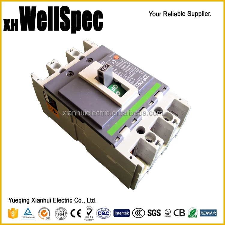 Mccb Breaker Delixi Circuit Breaker Mccb UAB 100C 3P/100A