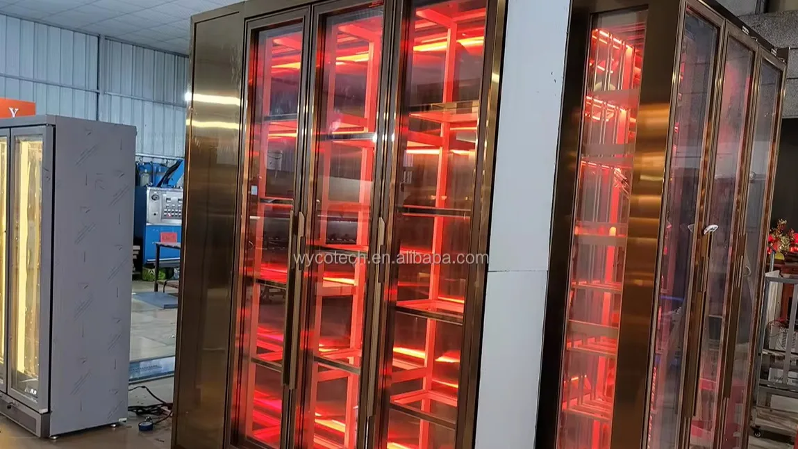 Custom Backlit Acrylic Wine Liquor Display Bar Fridge Modern Flash Led ...