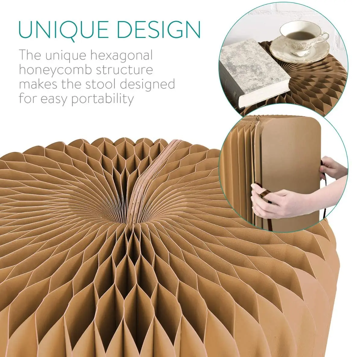 Folding Kraft Paper Stool Foldable Chair Ottoman With Cushion 660 Lbs ...