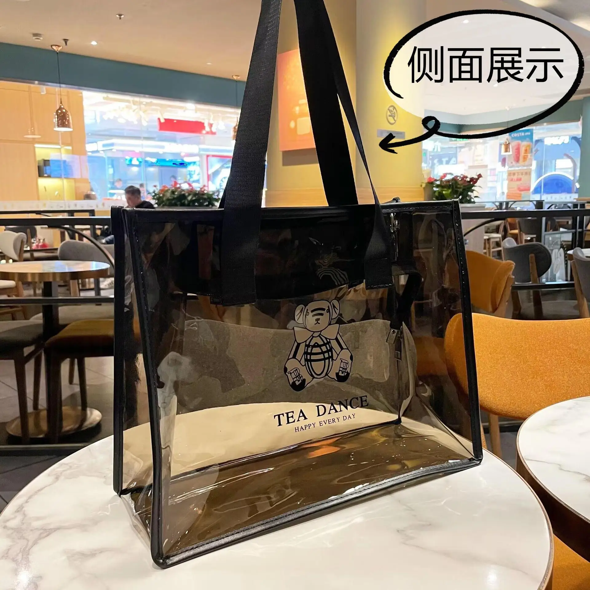 Custom Logo Clear Waterproof Beach Bag - Eco-friendly