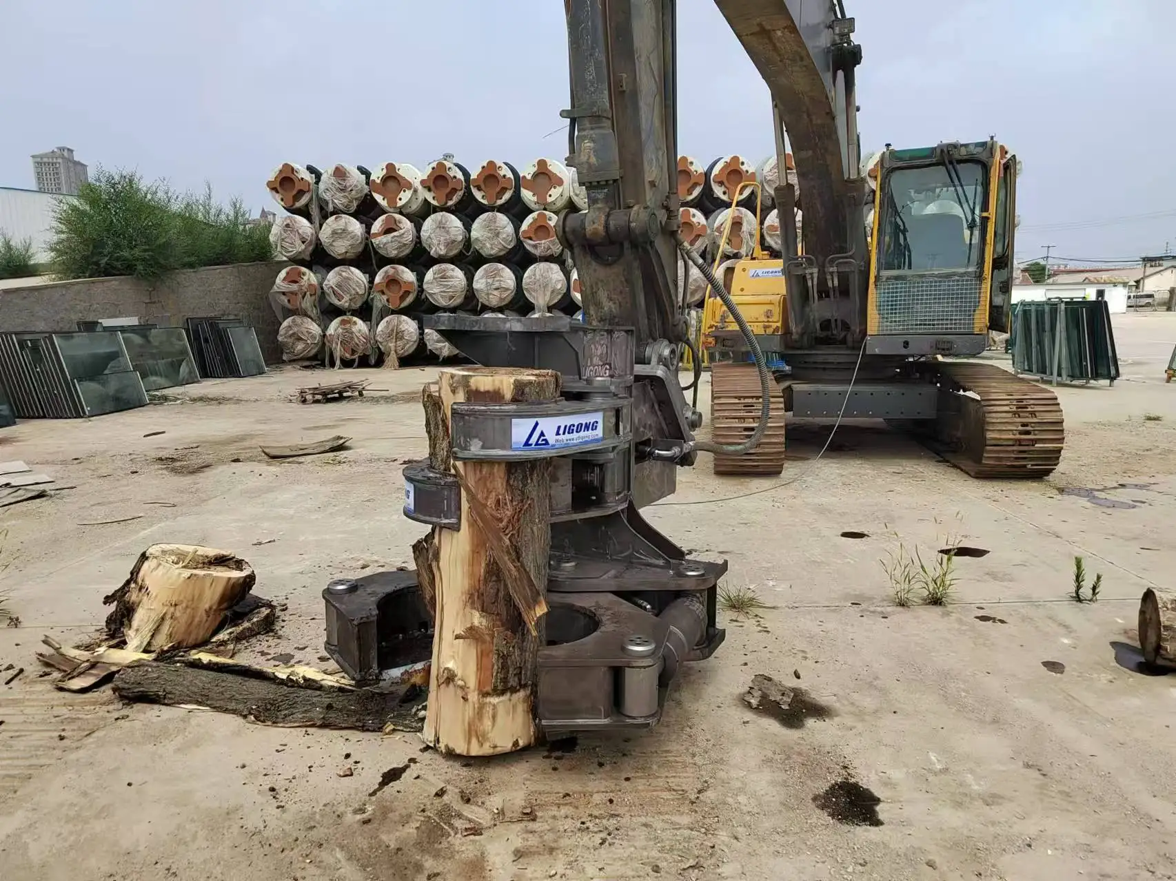 YANMAR Excavator Used Trunk Shear - Efficient Tree Grapple